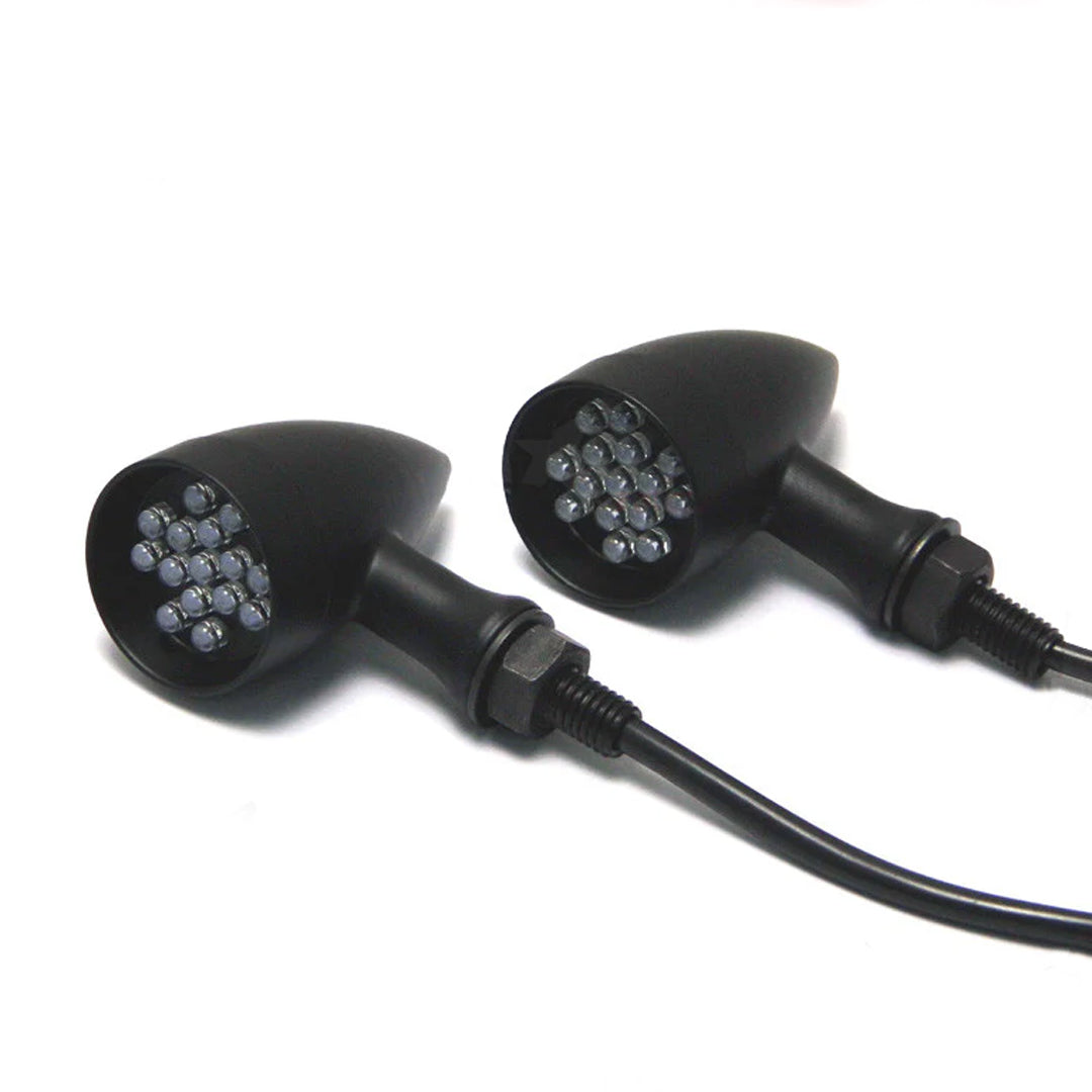 Max-Inc Black Alloy Classic LED Turn Signals / Indicators — Maxinc