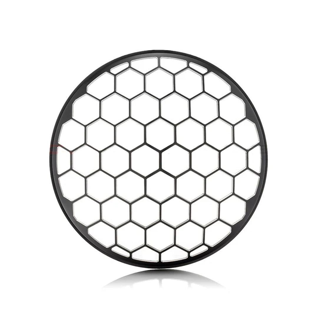 Max-Inc 7" Honeycomb Grille Design Black + Contrast CNC Aluminium Head ...
